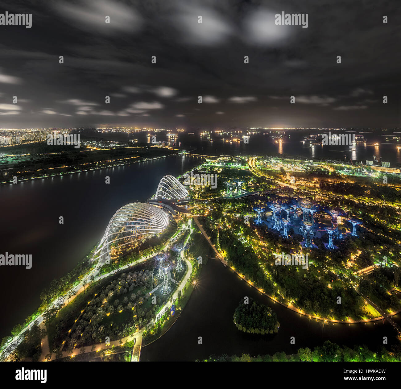 Singapore Skyline and view of Marina Bay Stock Photo - Alamy