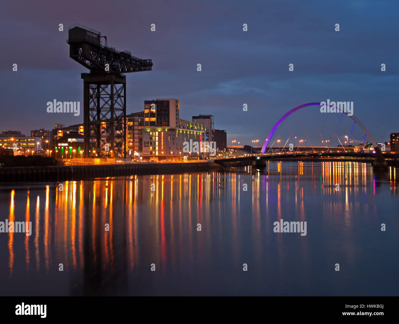 Clydeside at dusk Stock Photo - Alamy
