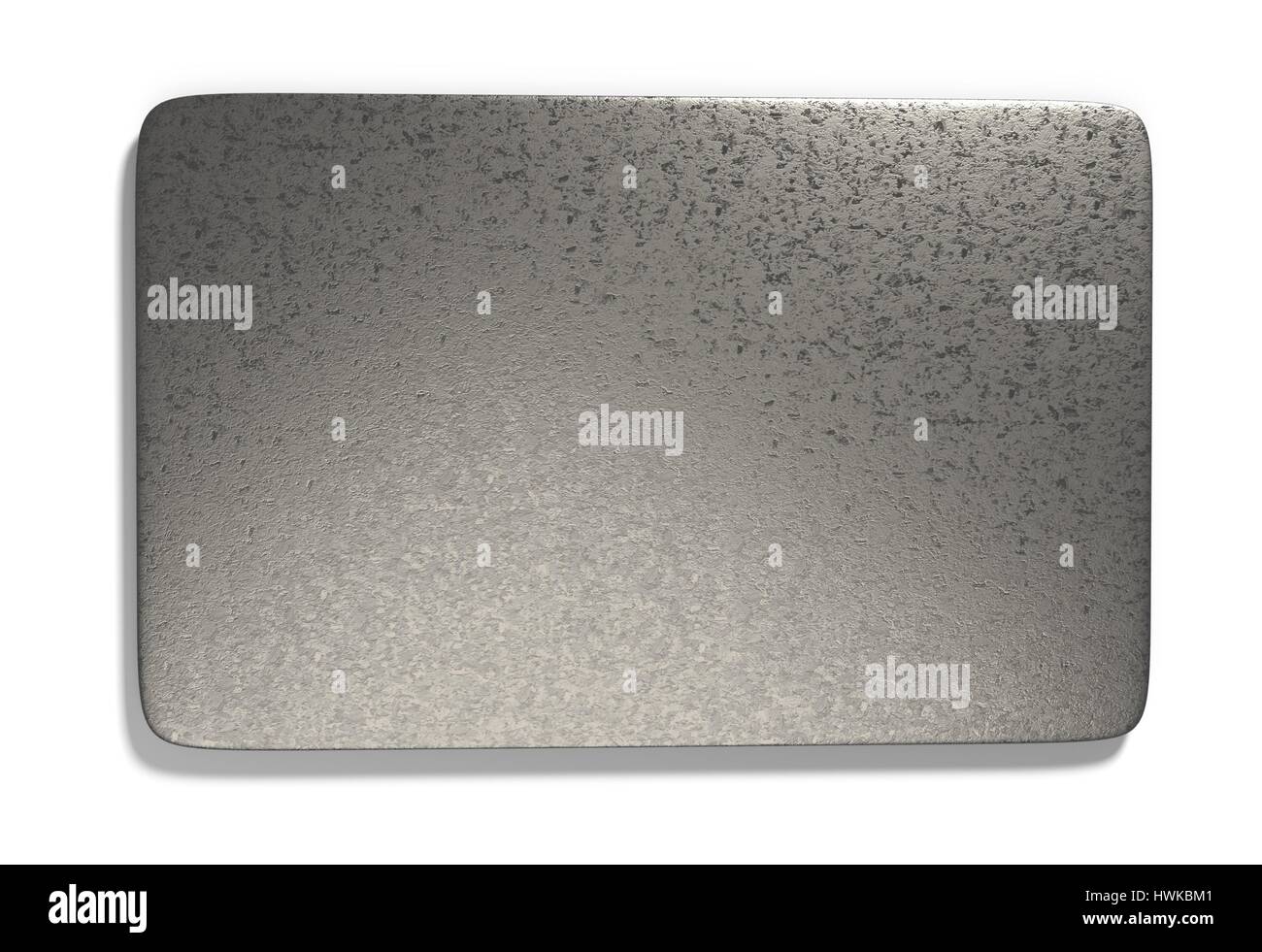 empty metal sign plate isolated on white, 3d illustration Stock Photo ...