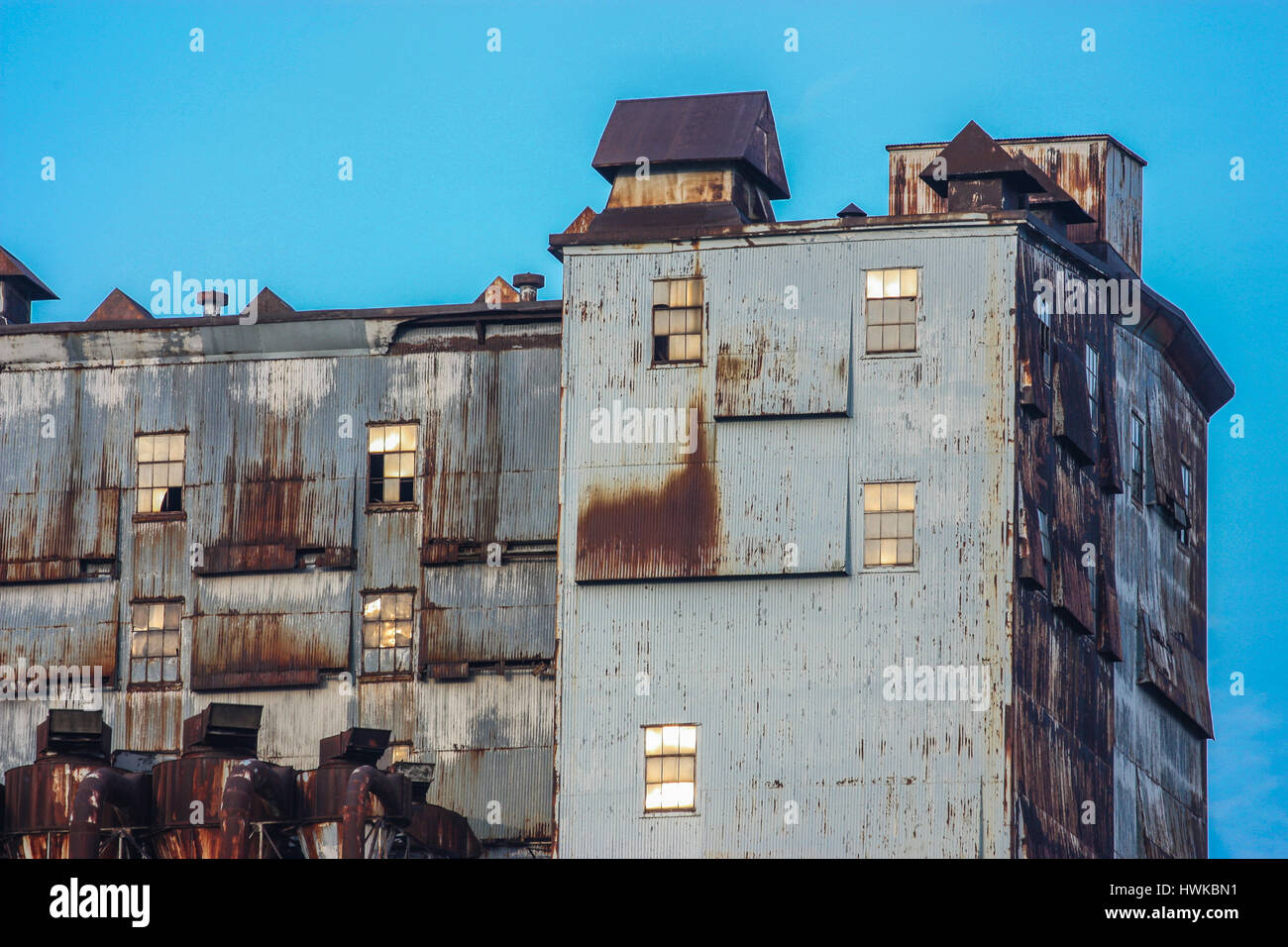 rusty warehouse building Stock Photo - Alamy