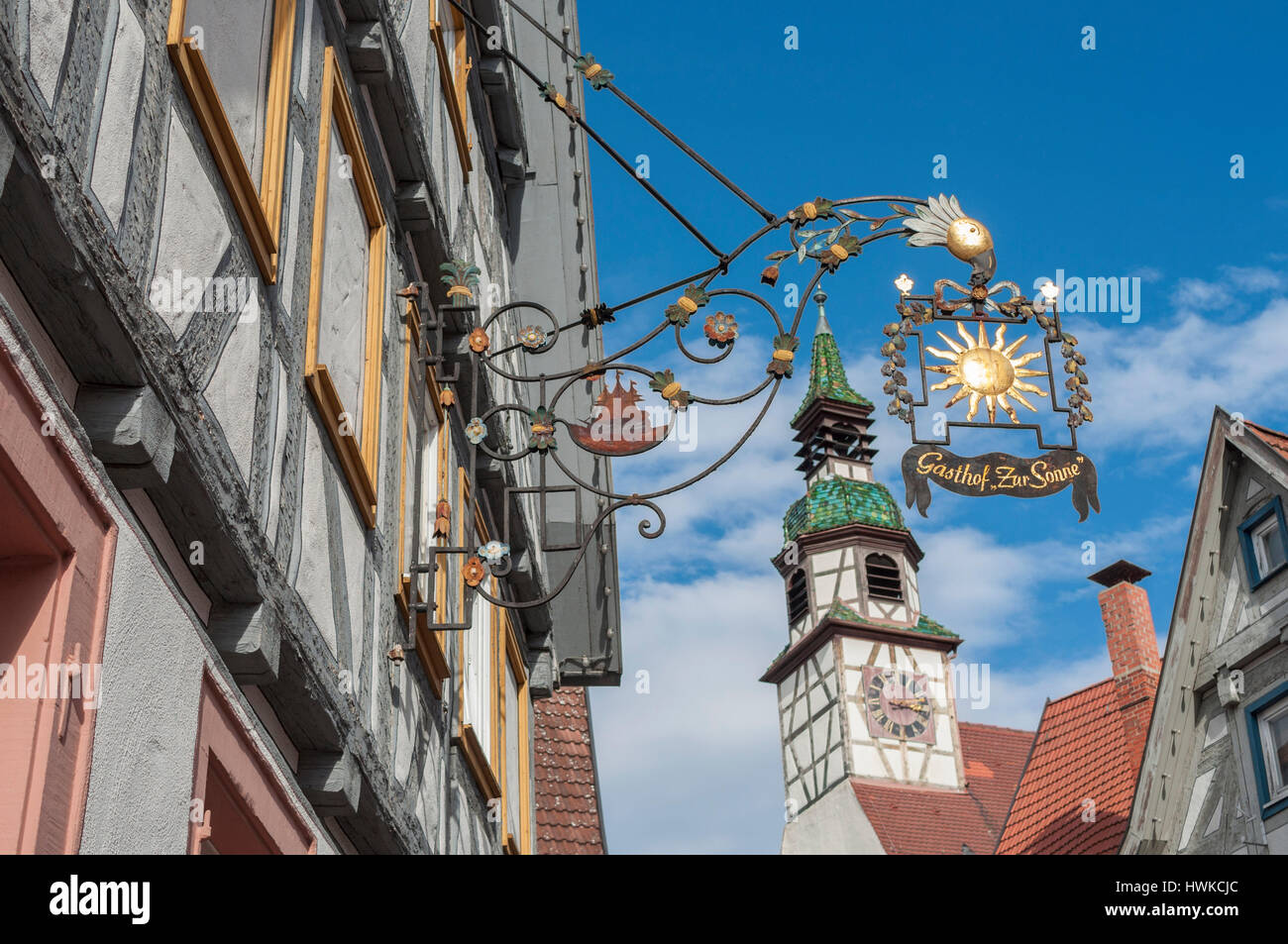 half-timbering house, old-town, waiblingen, rems valley, Rems-Murr ...