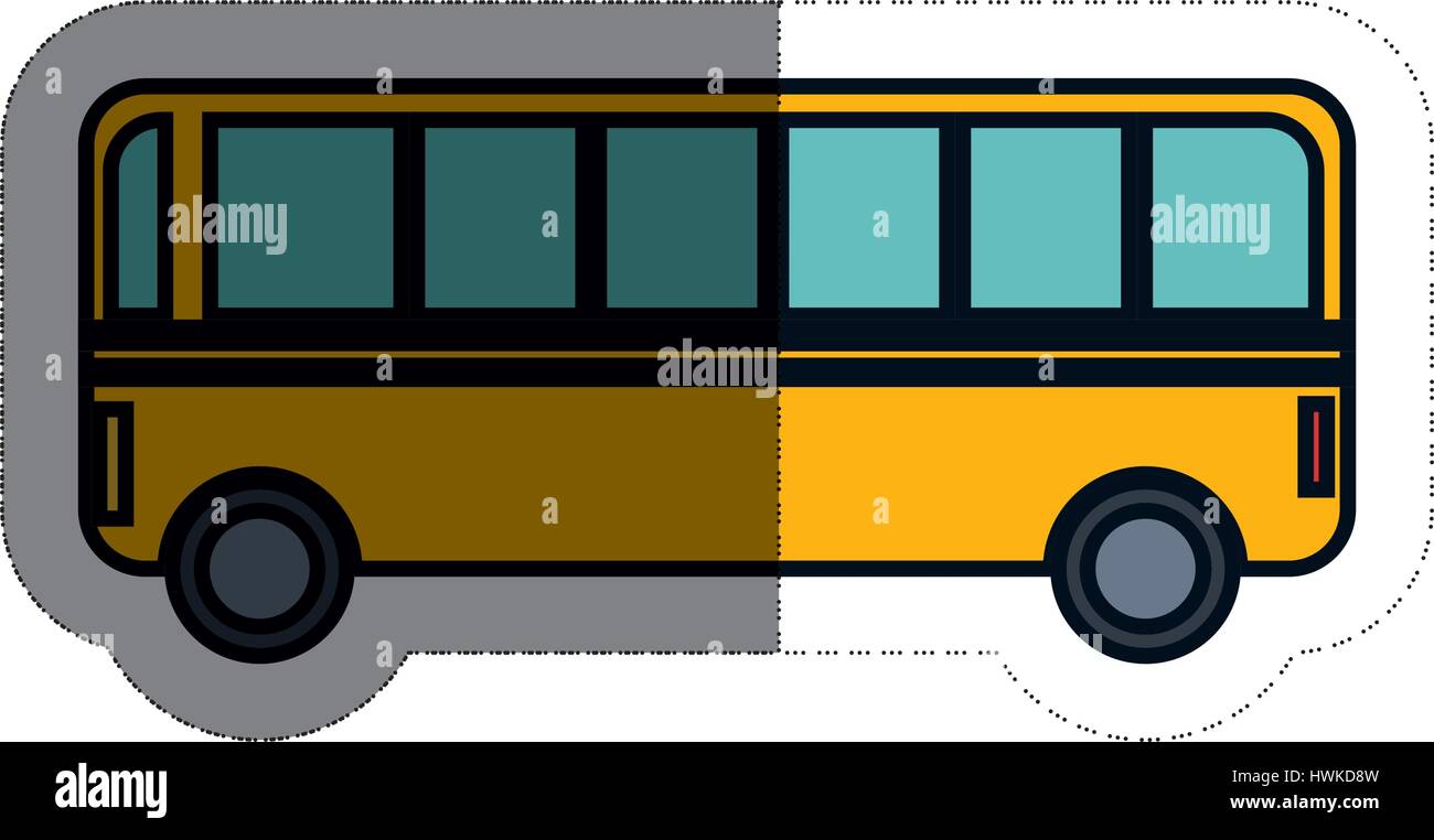 bus vehicle icon over white background. colorful design. vector ...