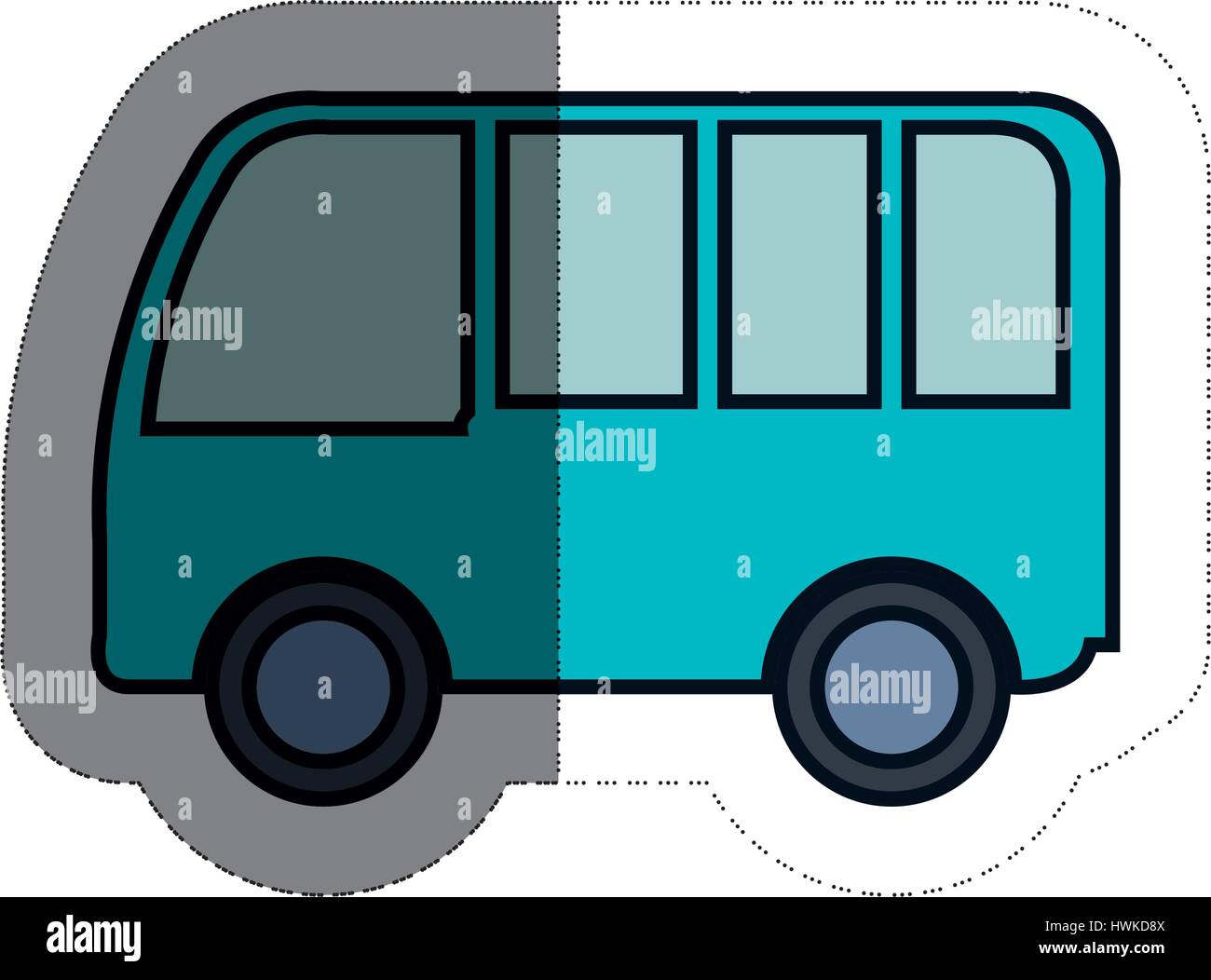 van vehicle icon over white background. colorful design. vector ...