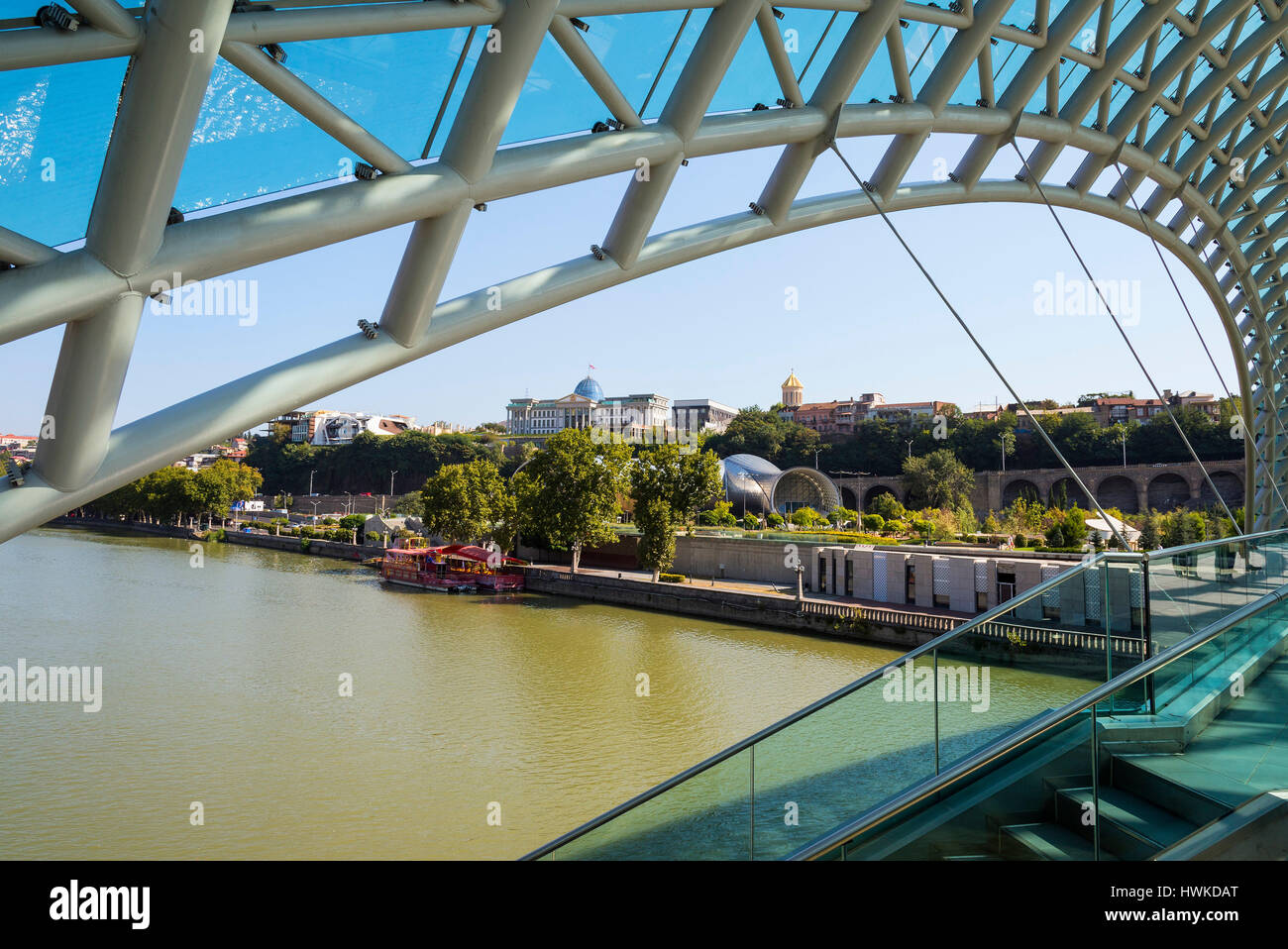 Peace Bridge over the Mtkvari river, Designed by Italian architect ...