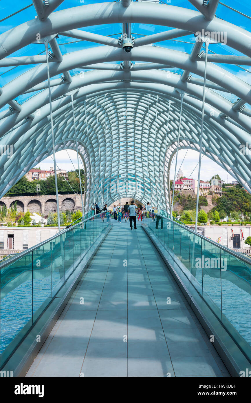 Peace Bridge over the Mtkvari river, Designed by Italian architect ...
