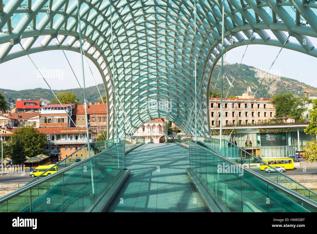 Peace Bridge over the Mtkvari river, Designed by Italian architect ...