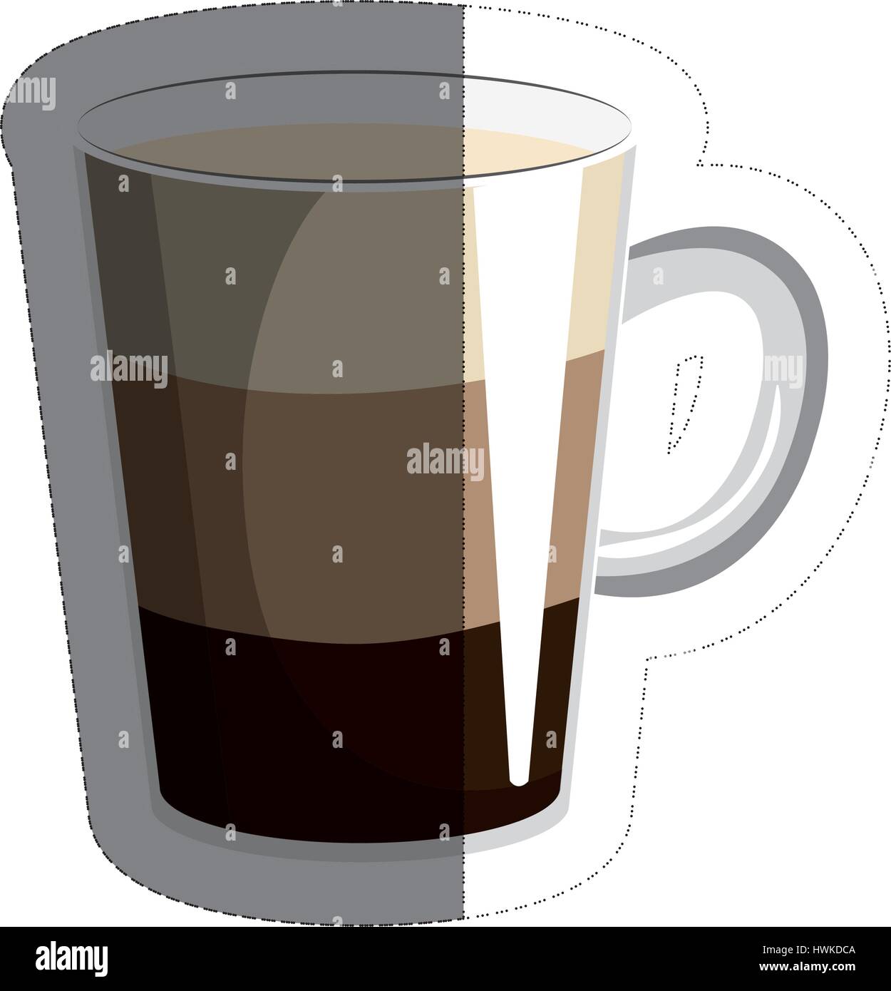 coffee mug icon over white background. colorful design. vector ...
