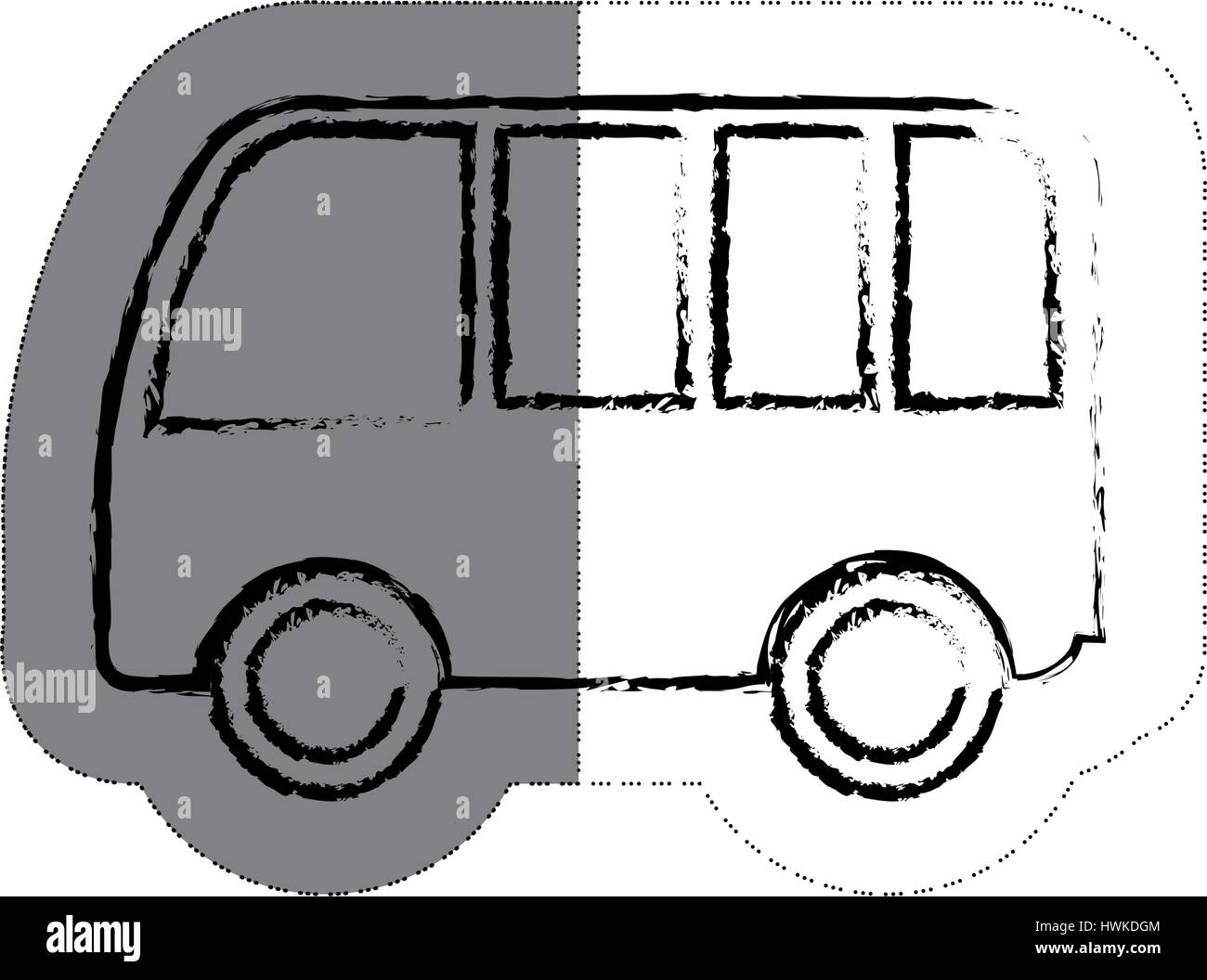 van vehicle icon over white background. vector illustration Stock ...