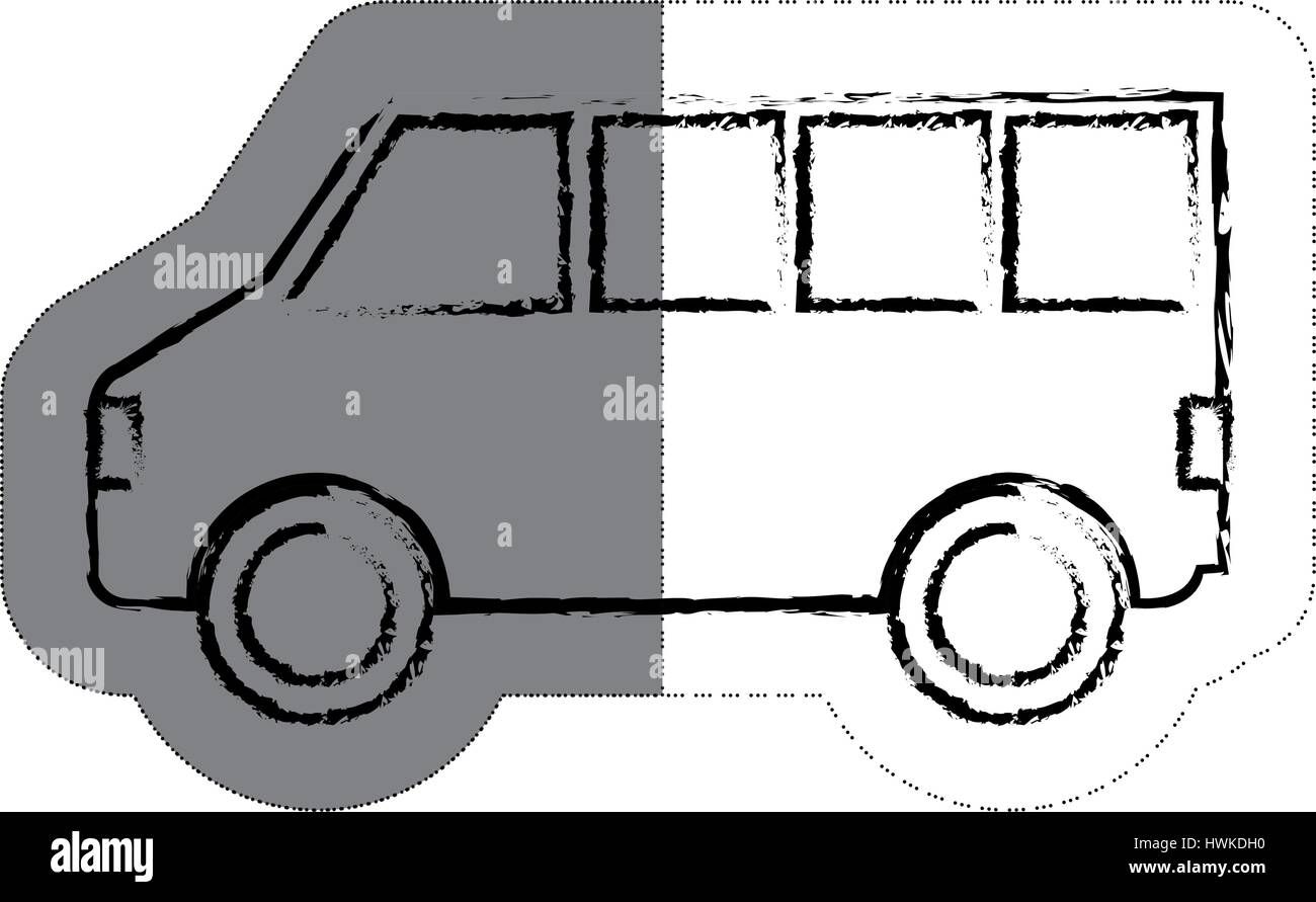 van vehicle icon over white background. vector illustration Stock ...
