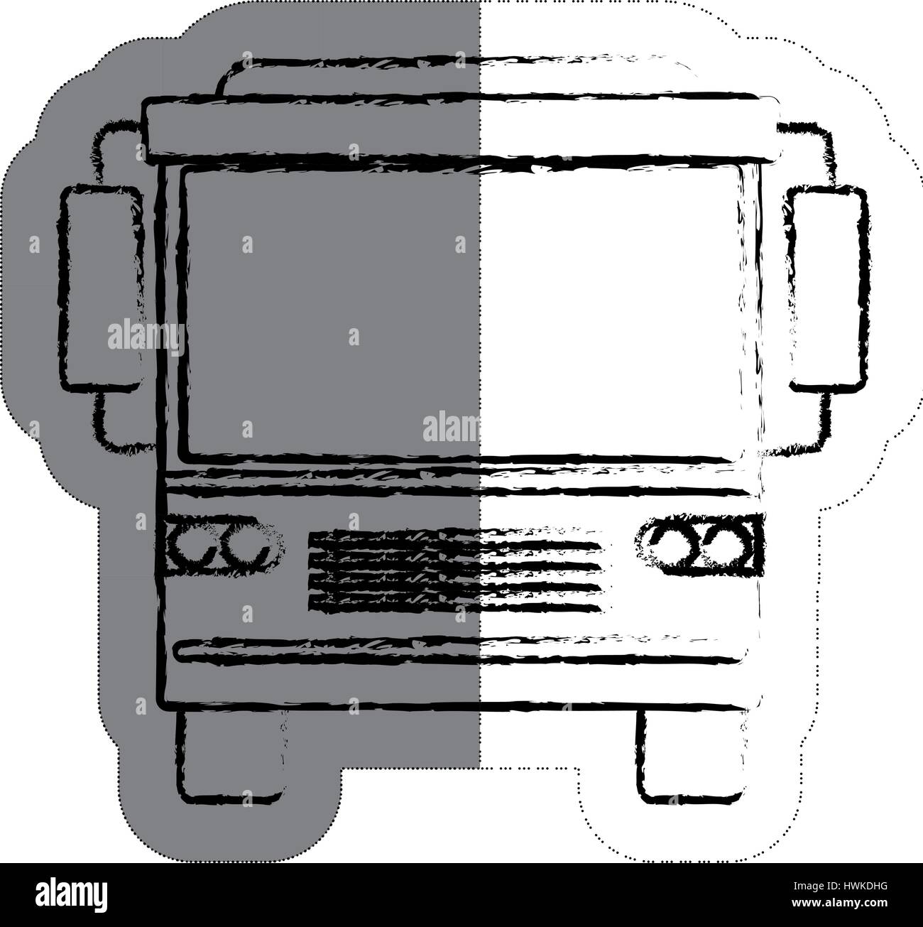 bus vehicle icon over white background. vector illustration Stock ...