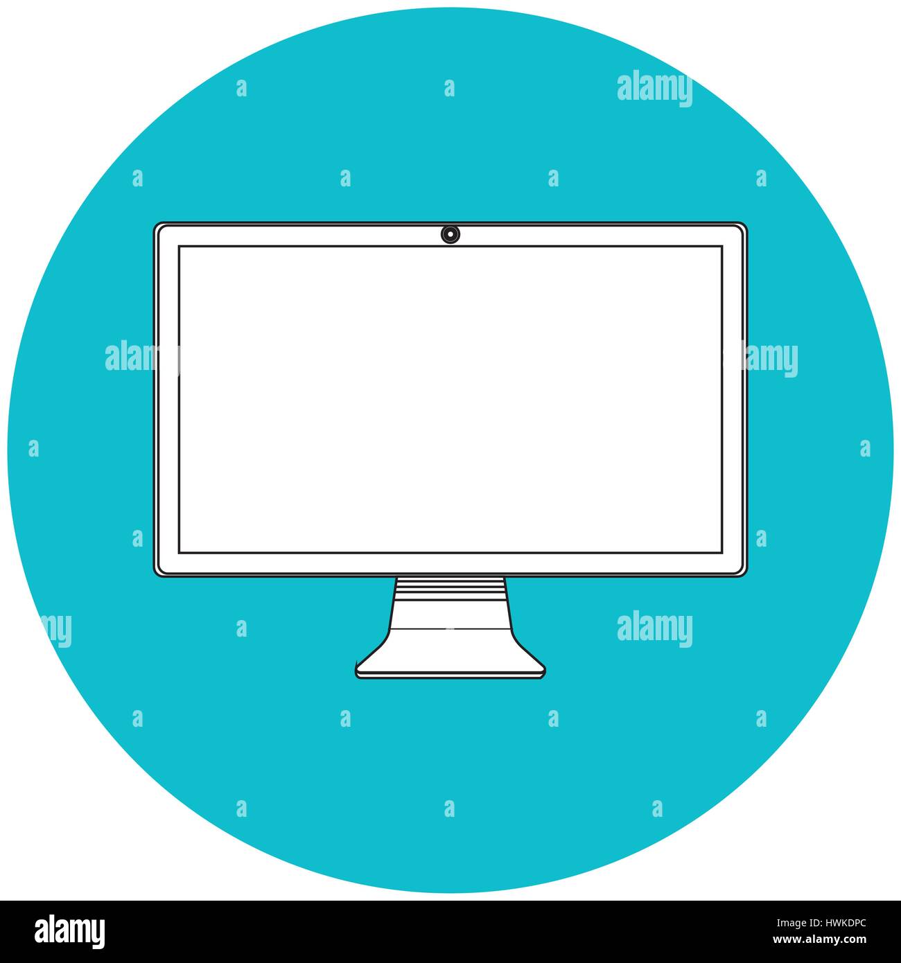 monitor computer icon over white background. vector illustration Stock Vector Image & Art - Alamy
