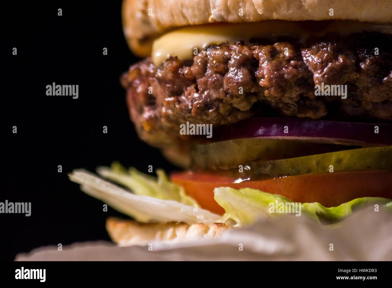 Close-up of hamburger Stock Photo - Alamy