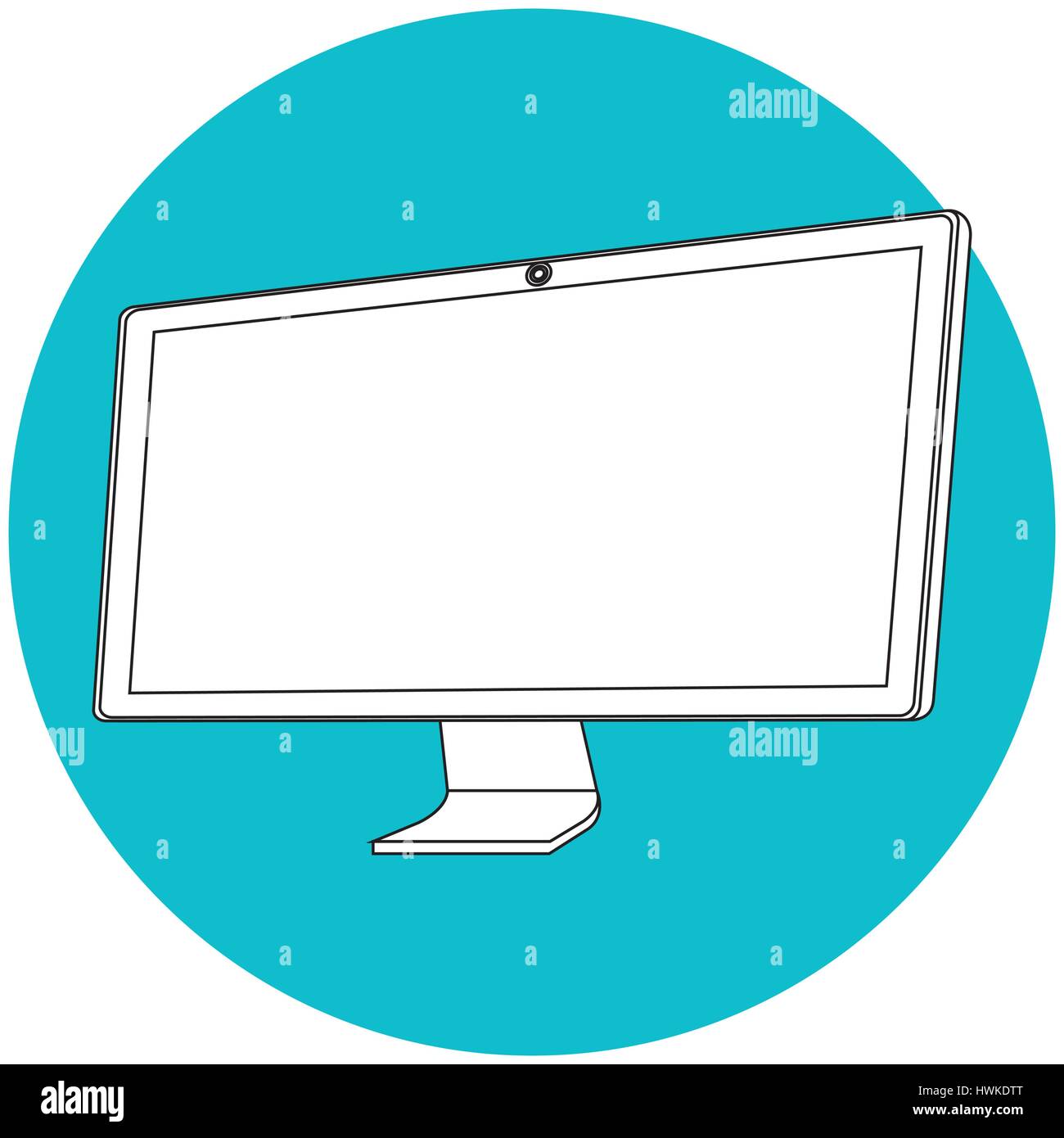 monitor computer icon over white background. vector illustration Stock ...