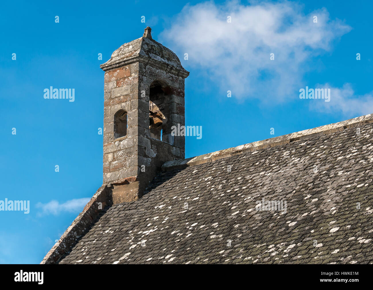 Old church bell tower, Morham Church, East Lothian, Scotland, UK ...