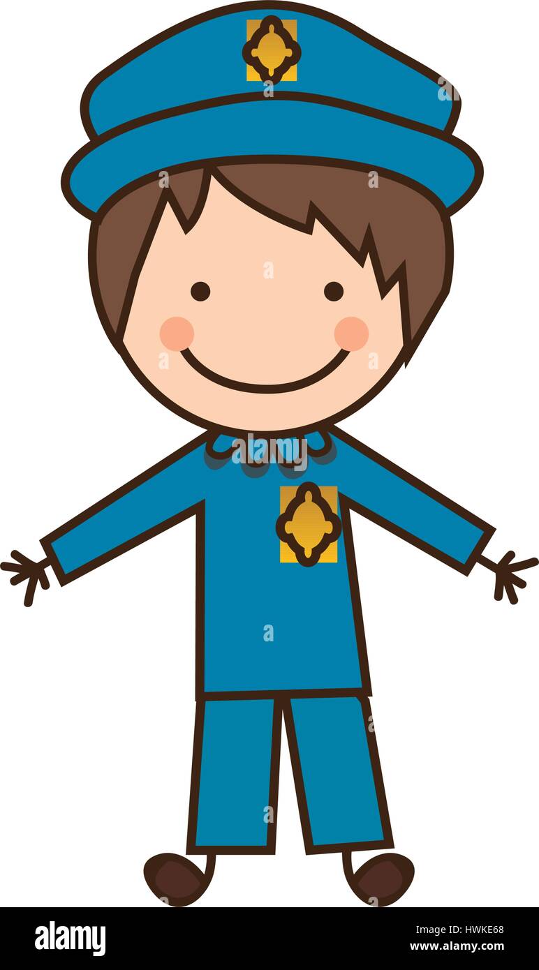 happy man police icon Stock Vector Image & Art - Alamy