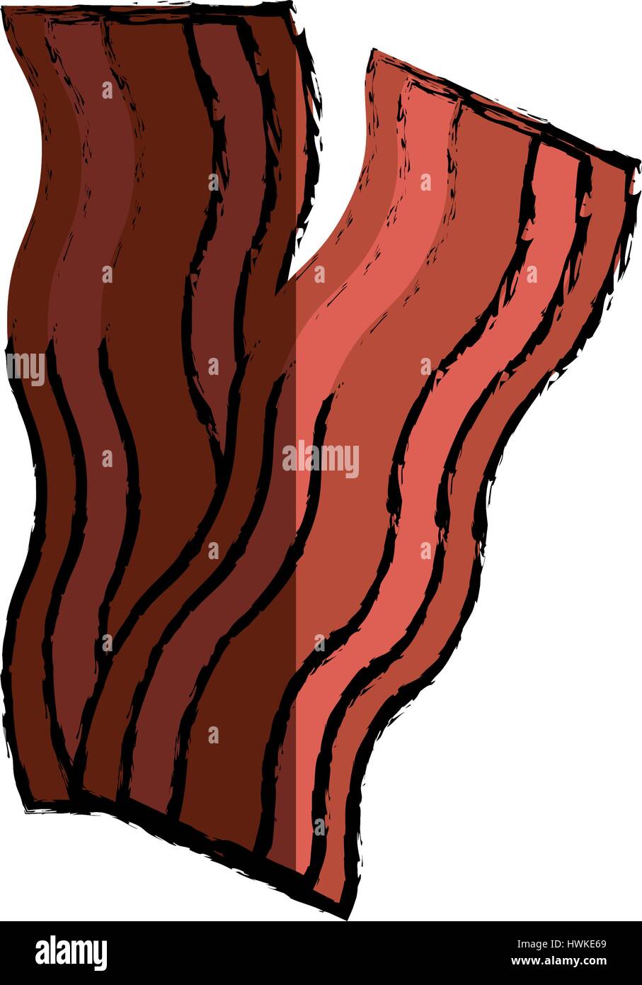 bacon stripes over white background. breakfast food concept. vector ...