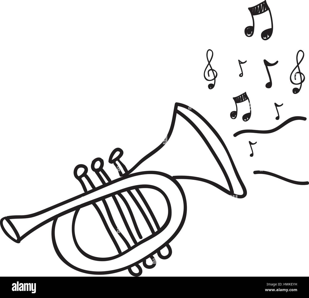Clip Art Trumpet Notes
