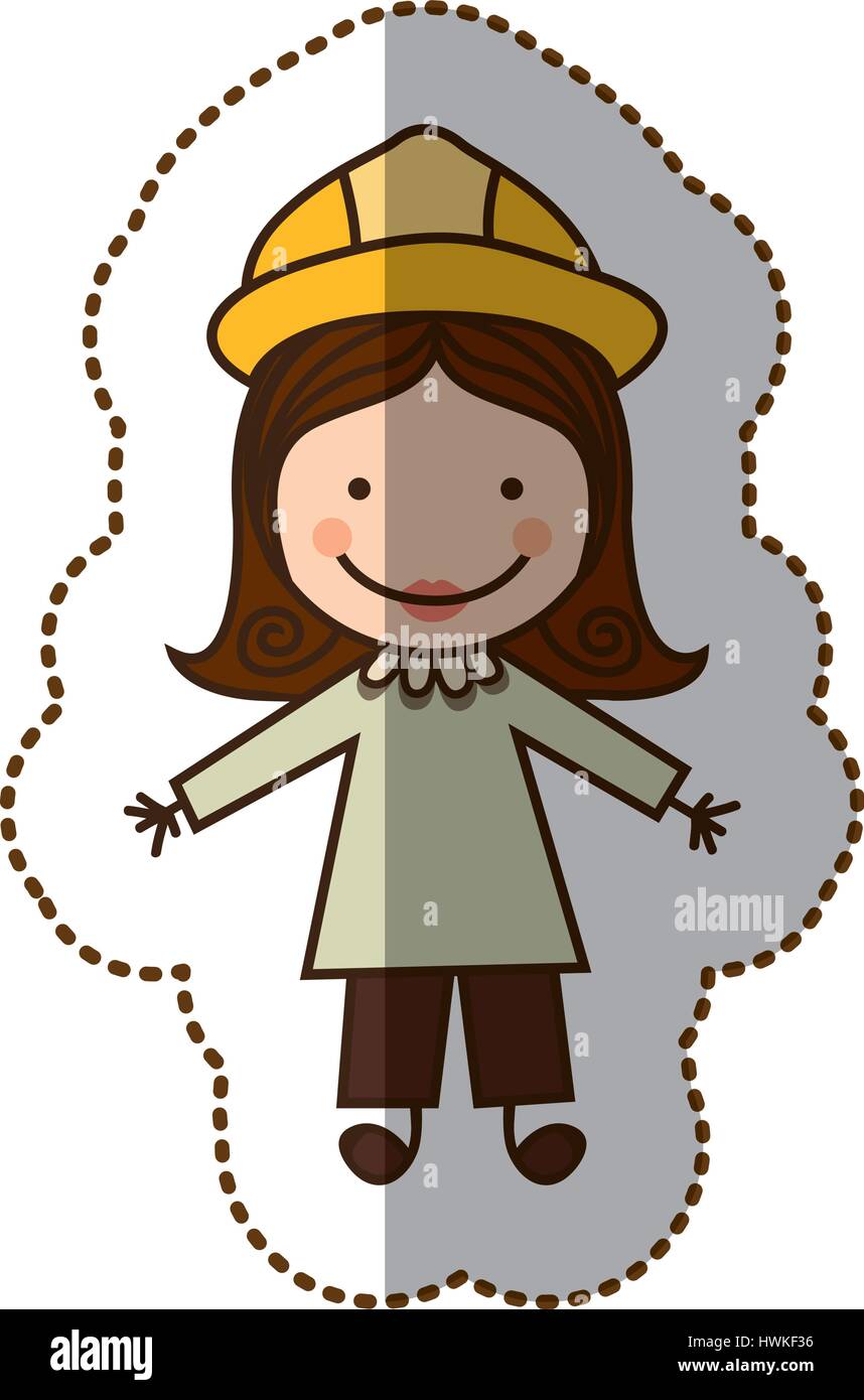 happy woman architect icon Stock Vector Image & Art - Alamy
