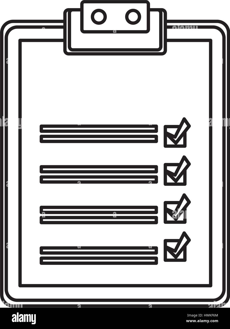 checklist icon over white background. vector illustration Stock Vector ...