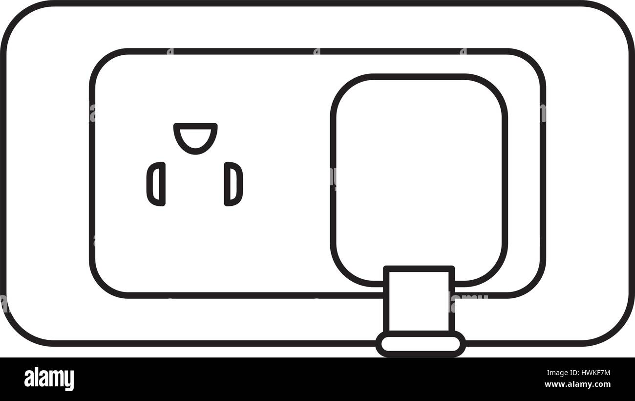 electric plug icon over white background. vector illustration Stock ...