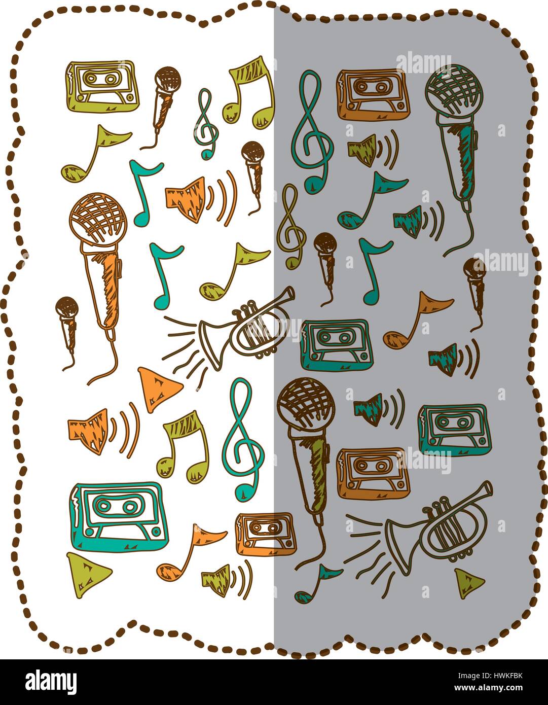 Radio music player notes Stock Vector Images - Alamy