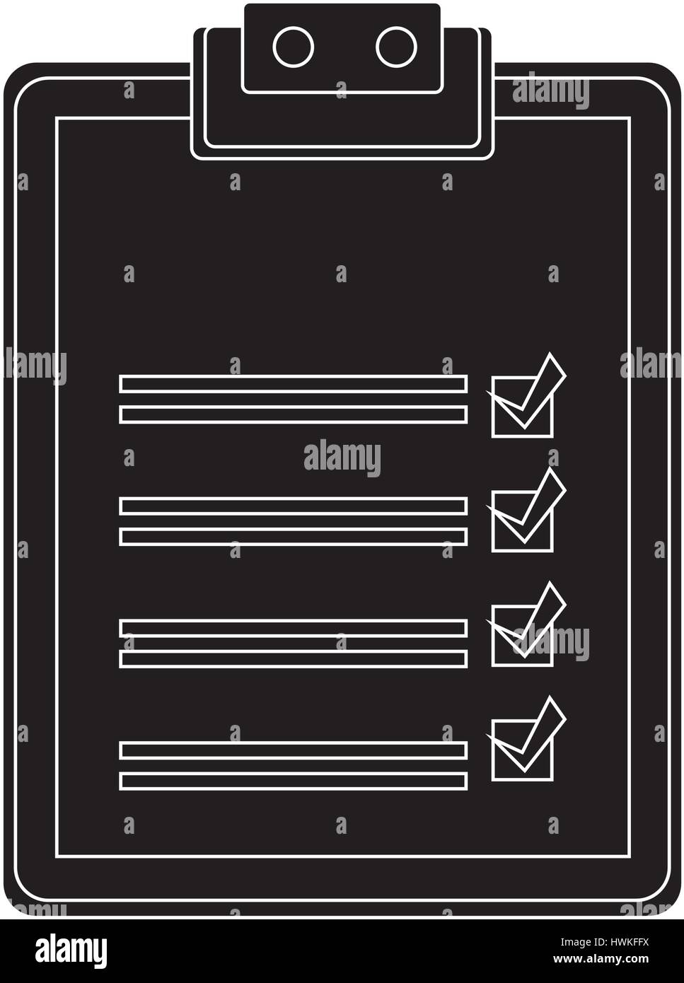 checklist icon over white background. vector illustration Stock Vector ...