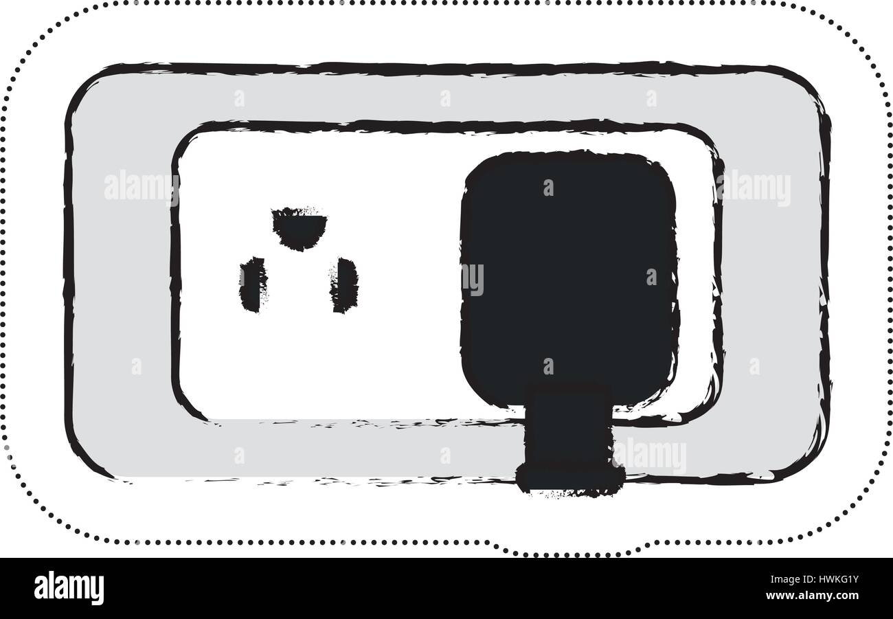 electric plug icon over white background. vector illustration Stock ...