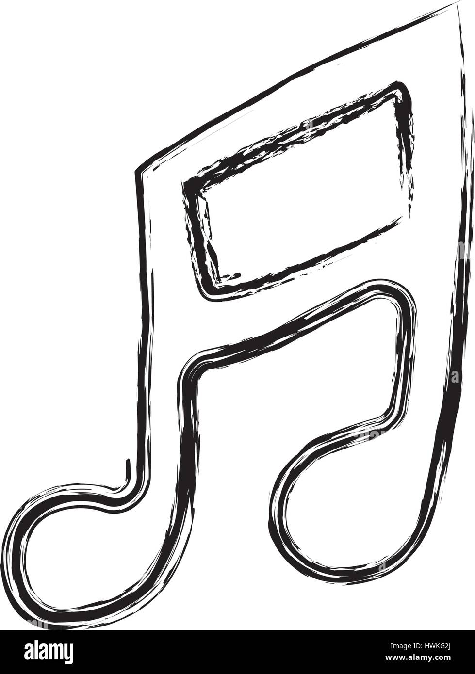 Music notes symbols icon Black and White Stock Photos & Images - Alamy