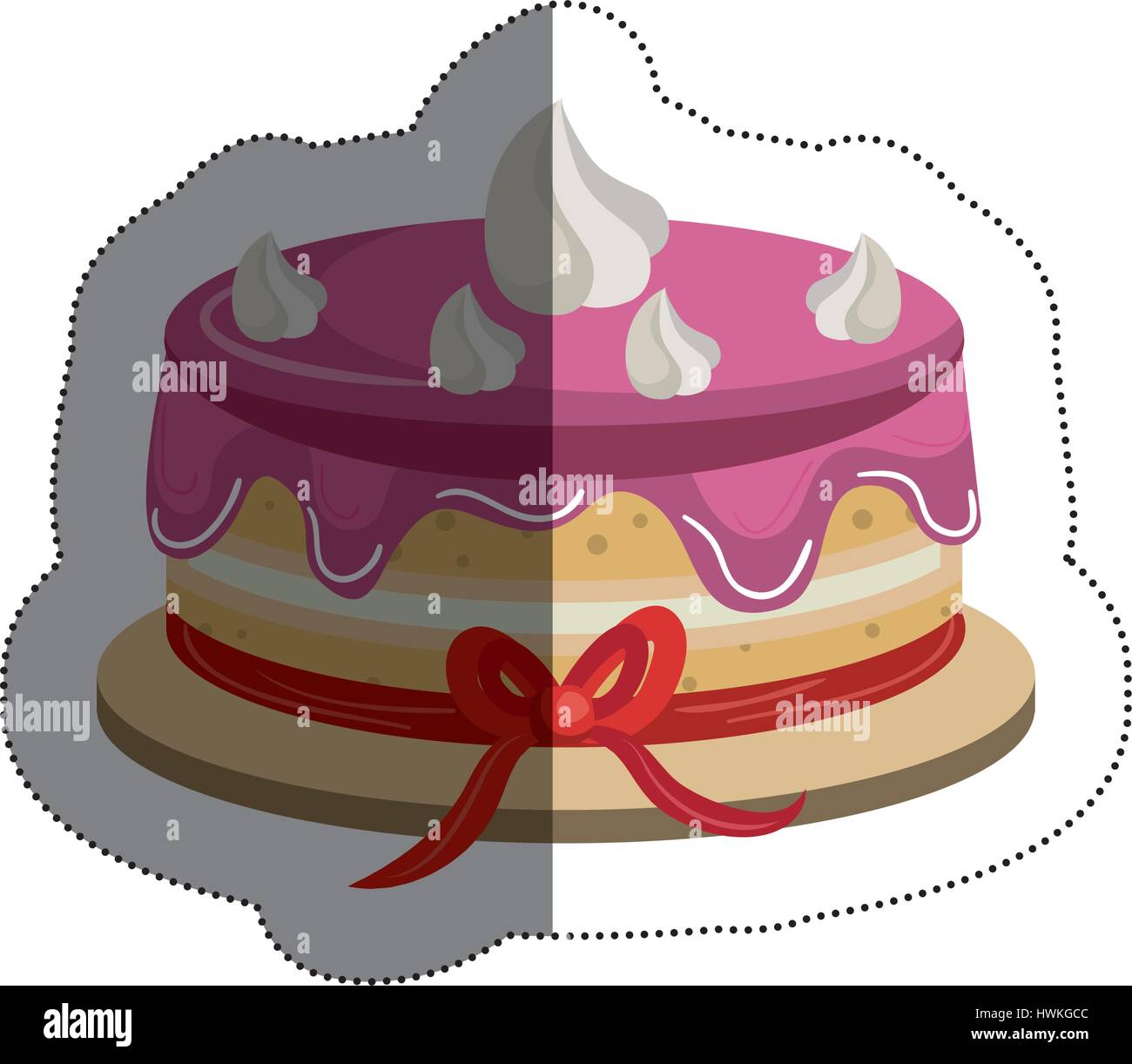 sweet cake icon over white background. vector illustration Stock Vector ...