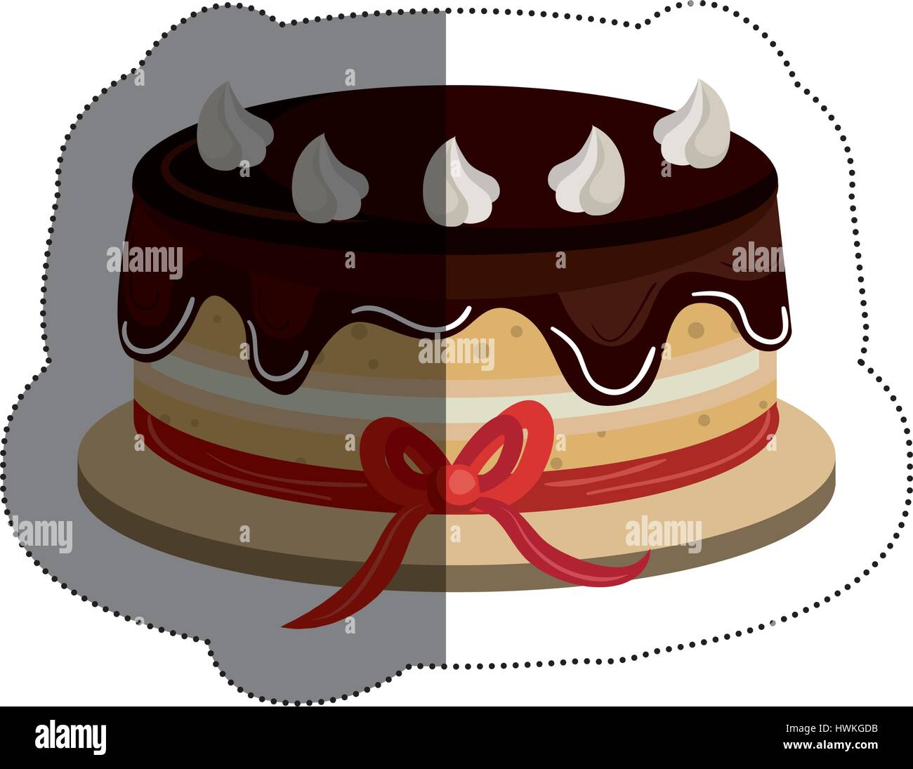 sweet cake icon over white background. vector illustration Stock Vector ...