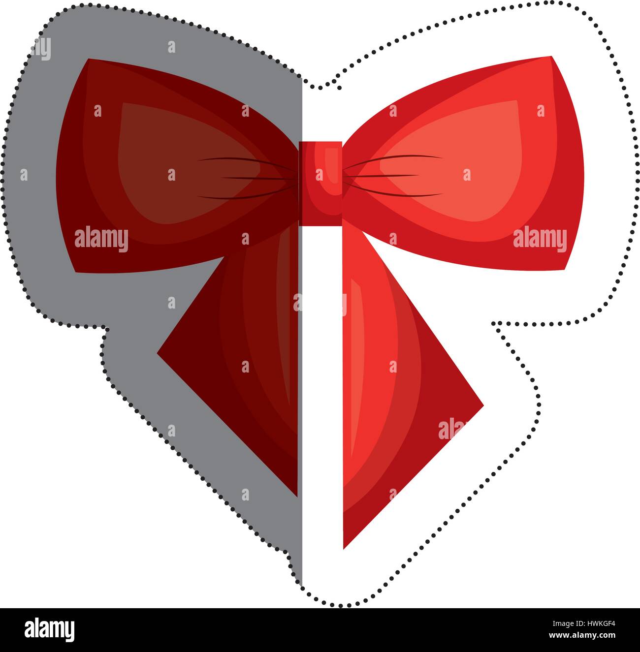 decorative red bow icon over white background. vector illustration ...