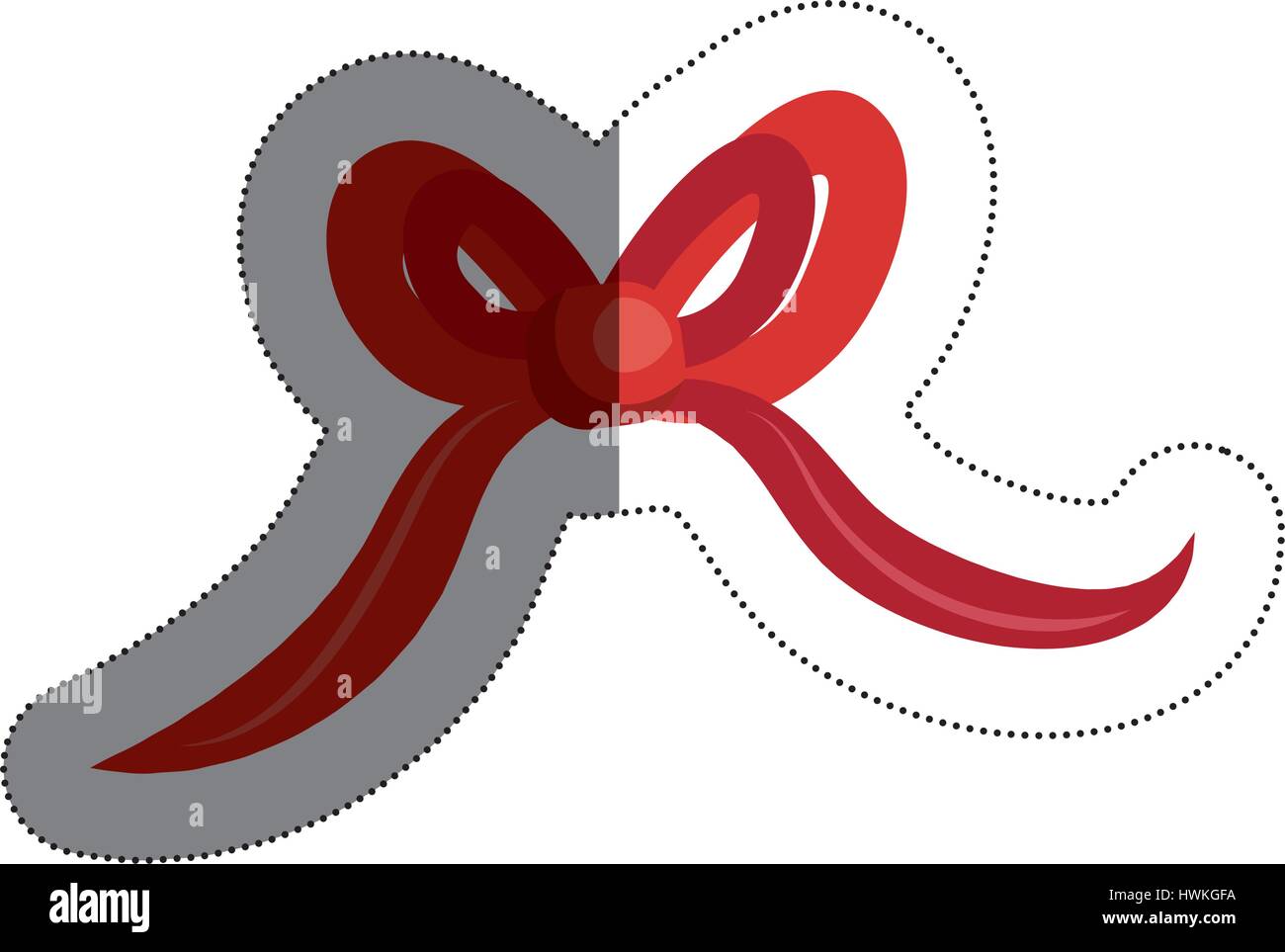 decorative red bow icon over white background. vector illustration ...