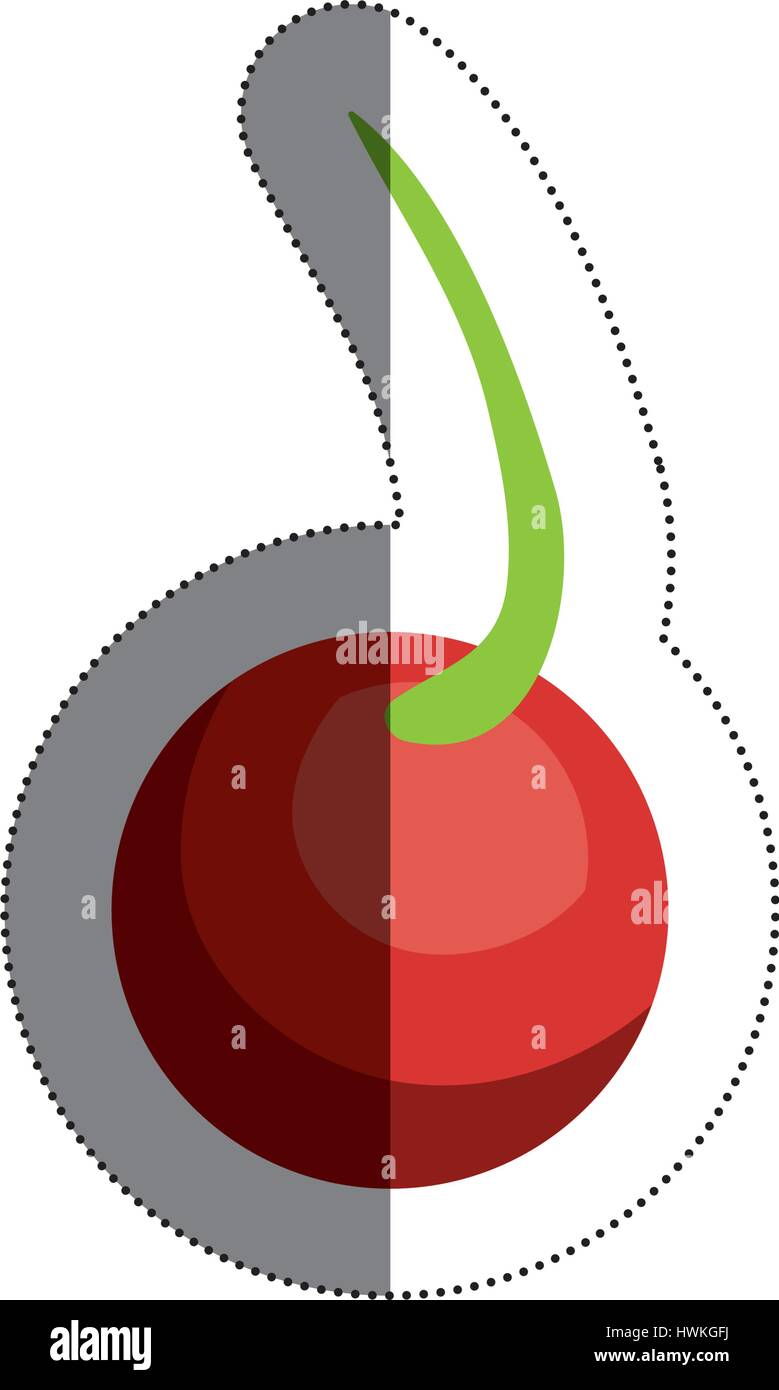 cherry fruit icon over white background. vector illustration Stock ...