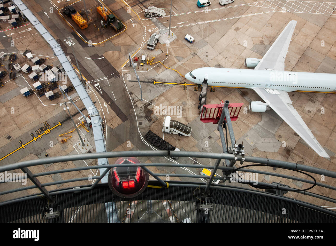 Heathrow Airport from the air control tower Stock Photo - Alamy