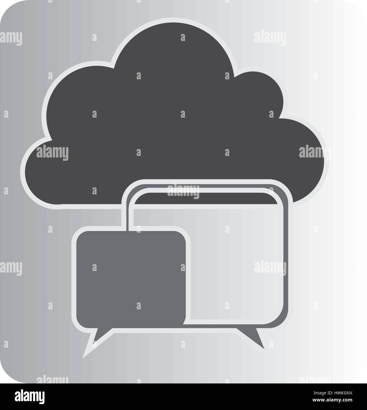 cloud chat bubbles network Stock Vector Image & Art - Alamy