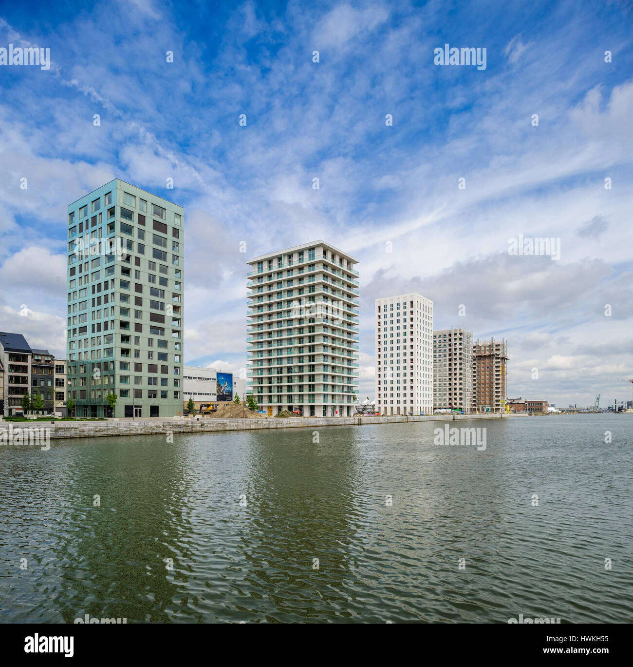 Belgium, Antwerp, Kattendijkdok-Westkaai towers Stock Photo - Alamy