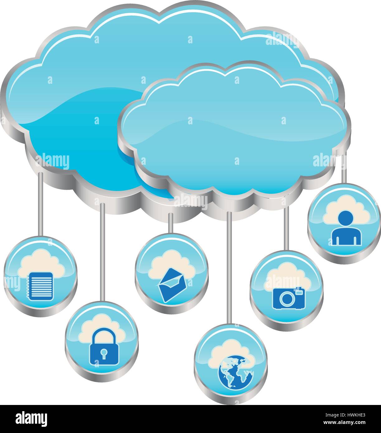 blue cloud data services apps Stock Vector Image & Art - Alamy