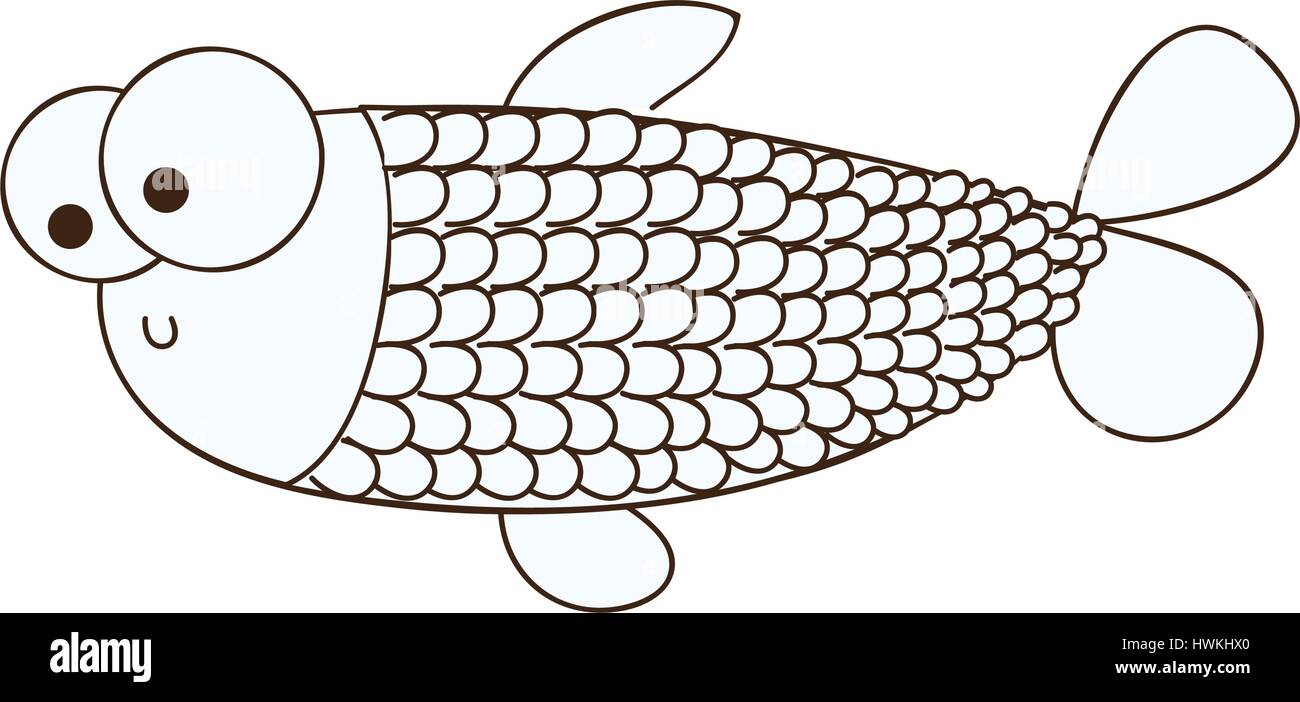 figure surprised balloon fish cartoon icon Stock Vector Image & Art - Alamy