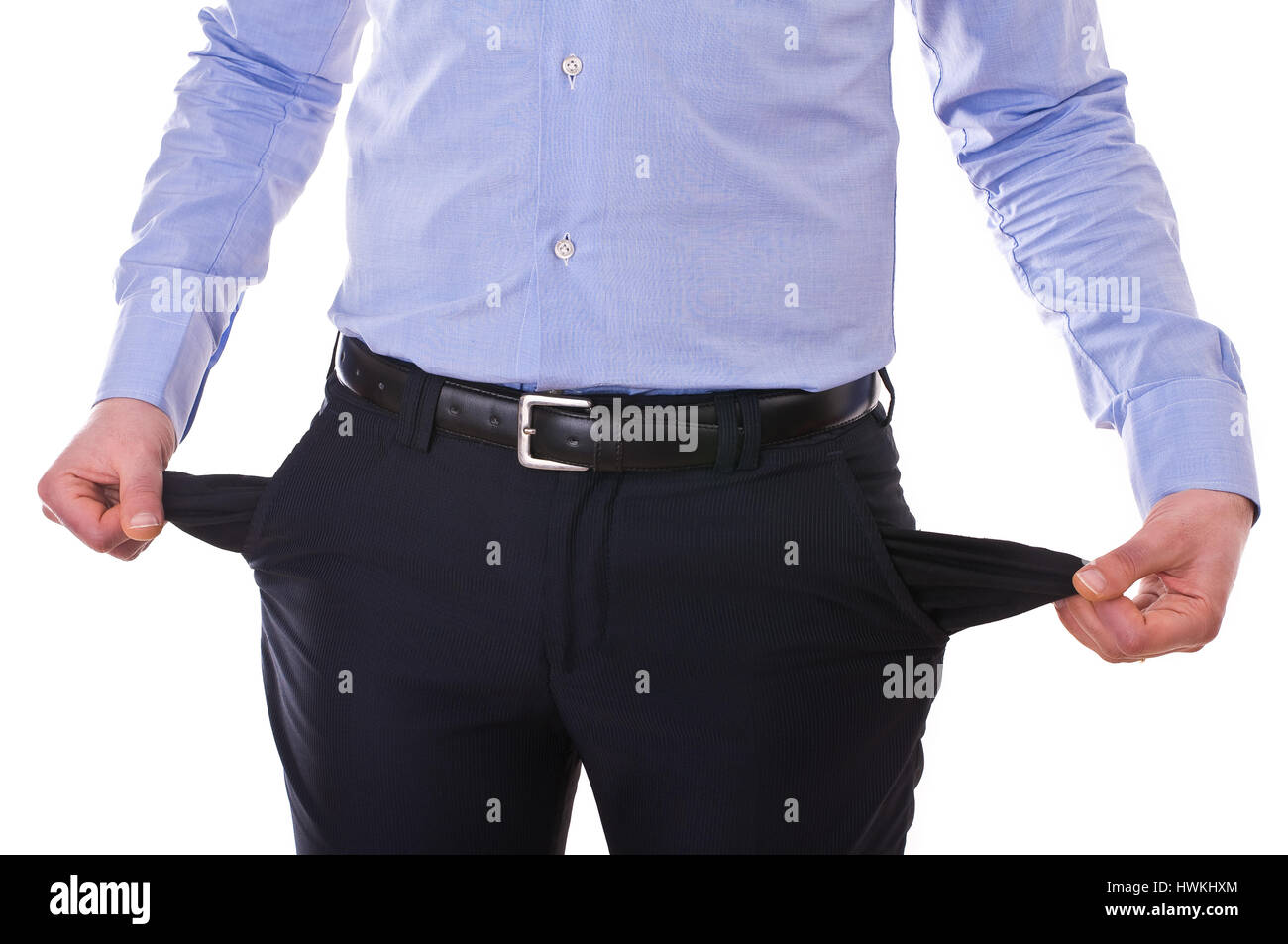 Young man pulling out empty pockets hi-res stock photography and images ...