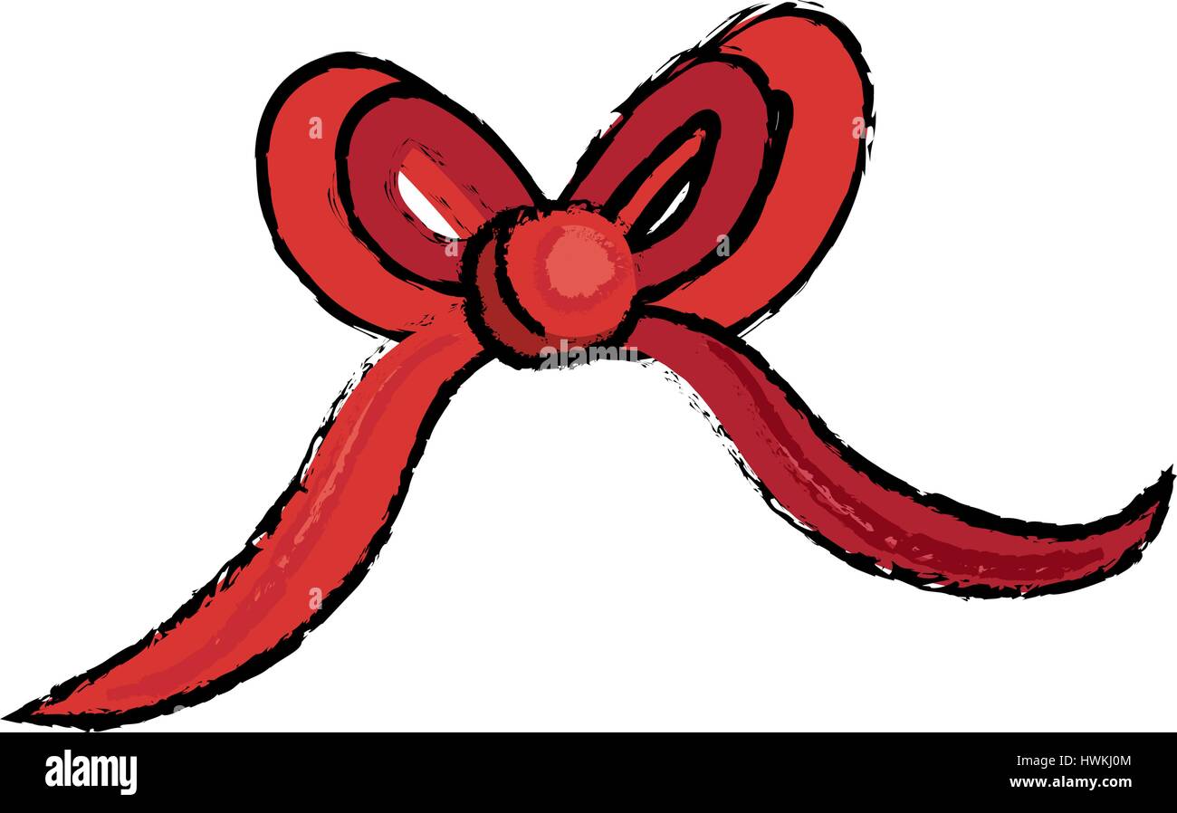 decorative red bow icon over white background. vector illustration ...
