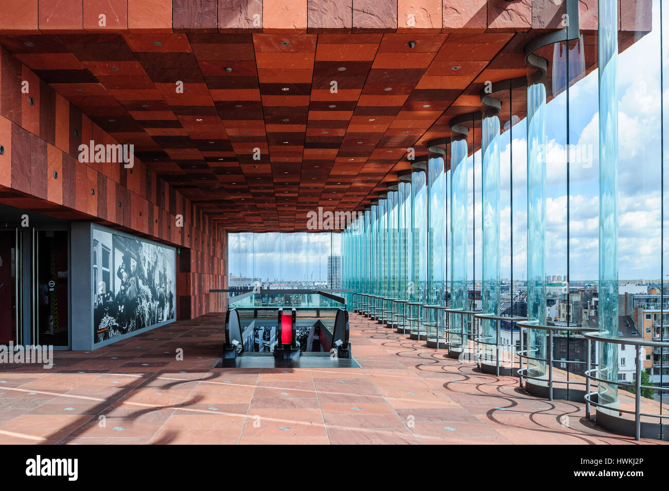 MAS - museum aan de stroom, interior view, Antwerp, Belgium Stock Photo ...