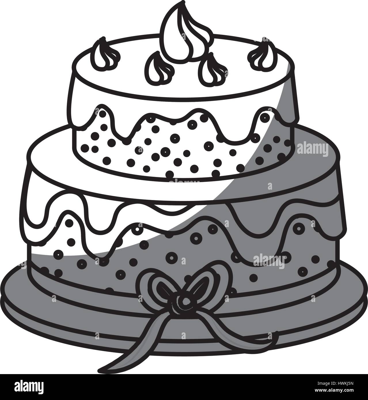 sweet cake icon over white background. vector illustration Stock Vector ...