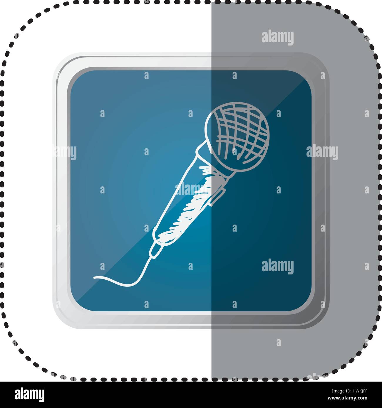 blue symbol microphone instrument icon Stock Vector Image & Art - Alamy