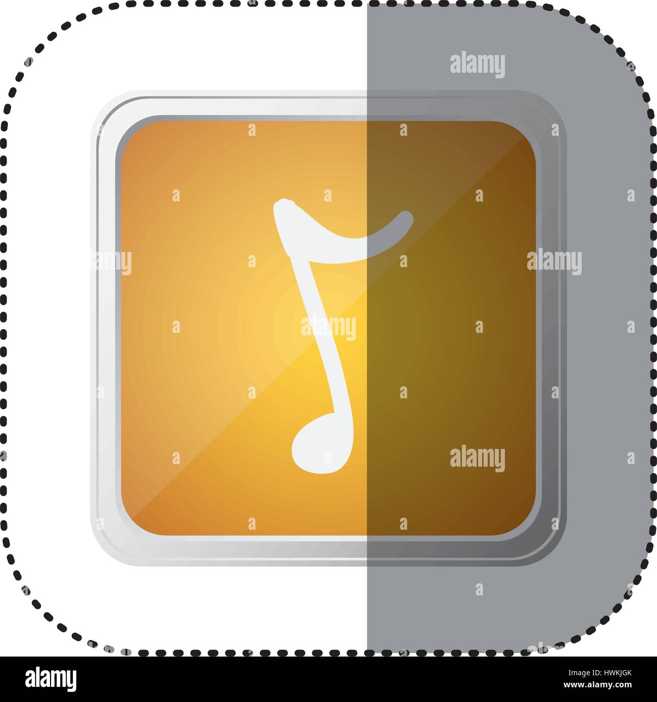 yellow symbol music sign icon Stock Vector Image & Art - Alamy