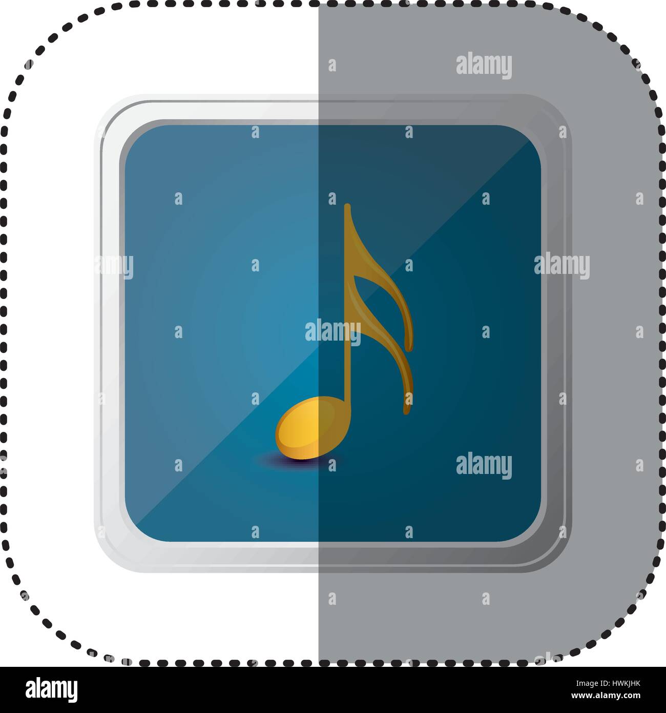blue symbol music sign icon Stock Vector Image & Art - Alamy