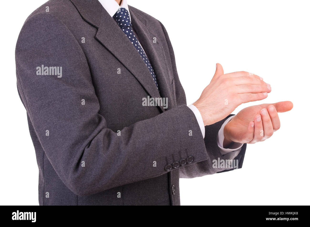 Businessman clapping his hands Stock Photo - Alamy