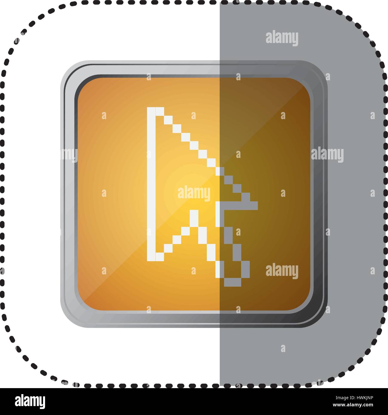 yellow emblem arrow cursor Stock Vector Image & Art - Alamy