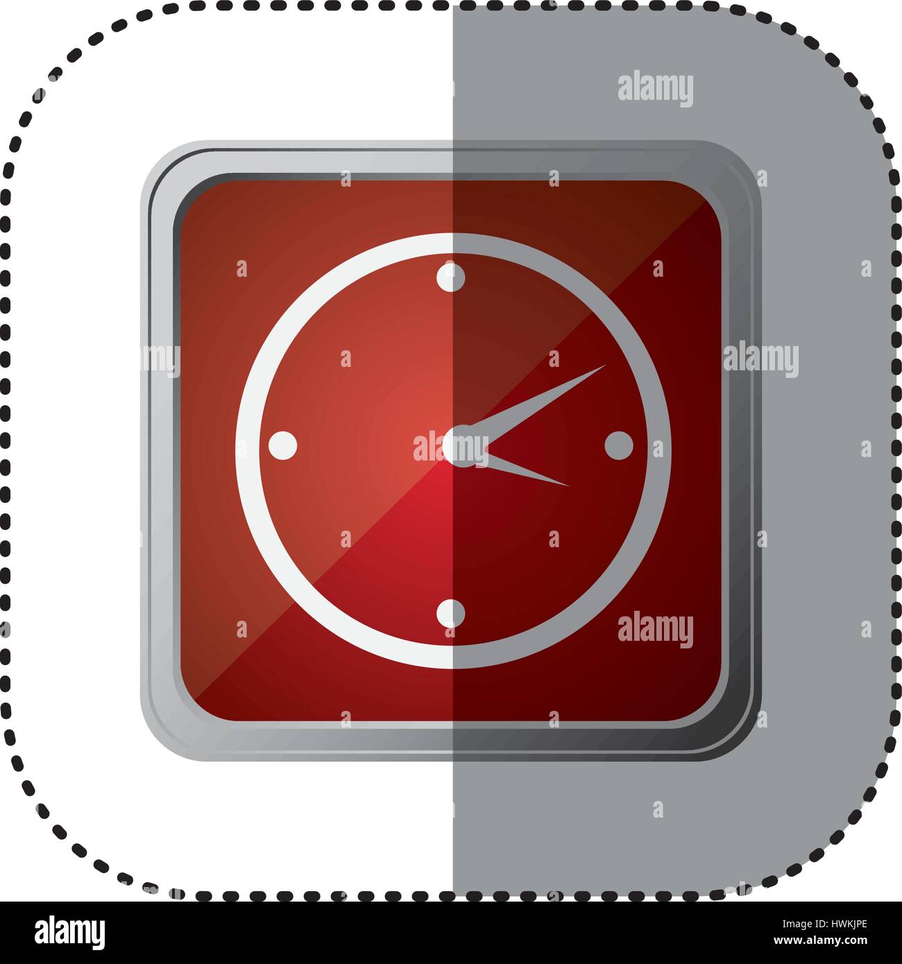 red emblem wall clock time Stock Vector Image & Art - Alamy