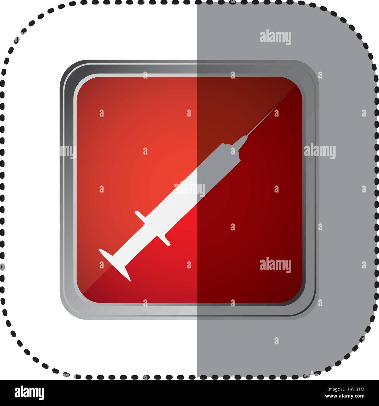 red emblem syringe icon Stock Vector Image & Art - Alamy