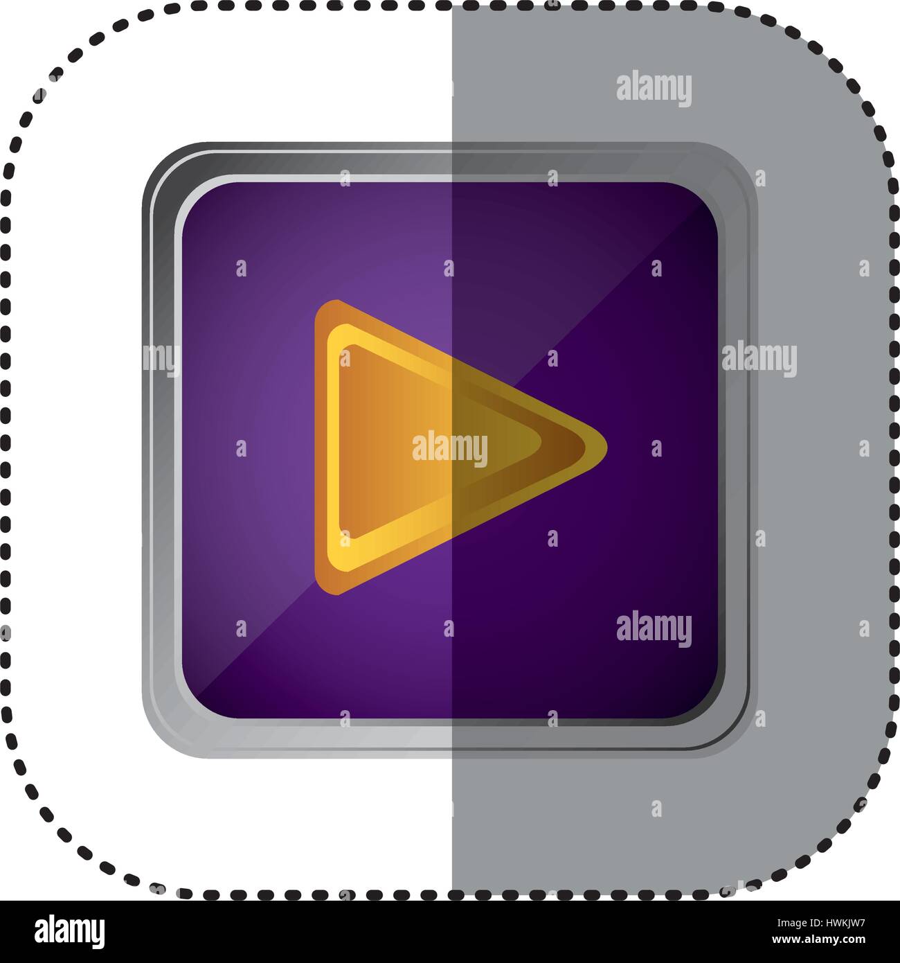purple emblem play button Stock Vector Image & Art - Alamy